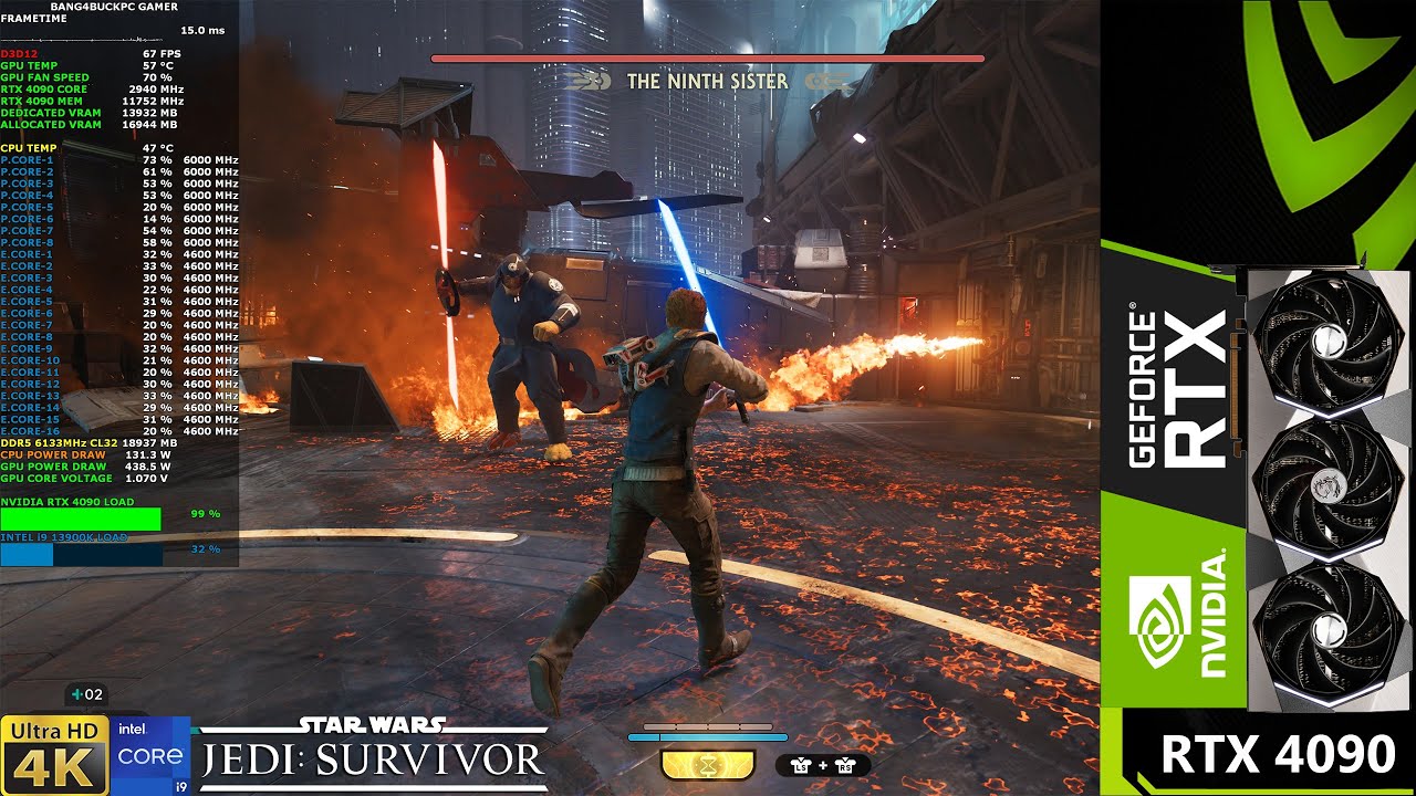 STAR WARS Jedi Survivor Epic Settings Ray Tracing 4K | RTX 4090 | i9 ...