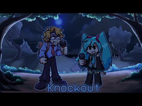 Knockout, but senpai vs miku sing it (Indie Cross Mod FNF | Friday Night Funkin' |