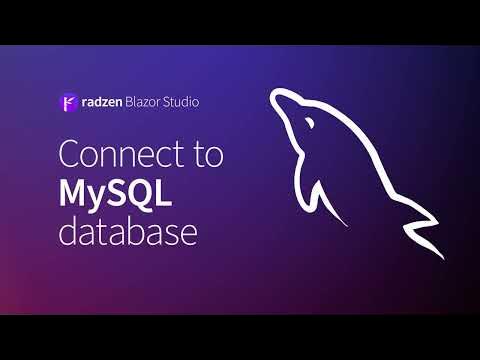 Connect a Blazor app to a MySQL database + CRUD - YouTube
