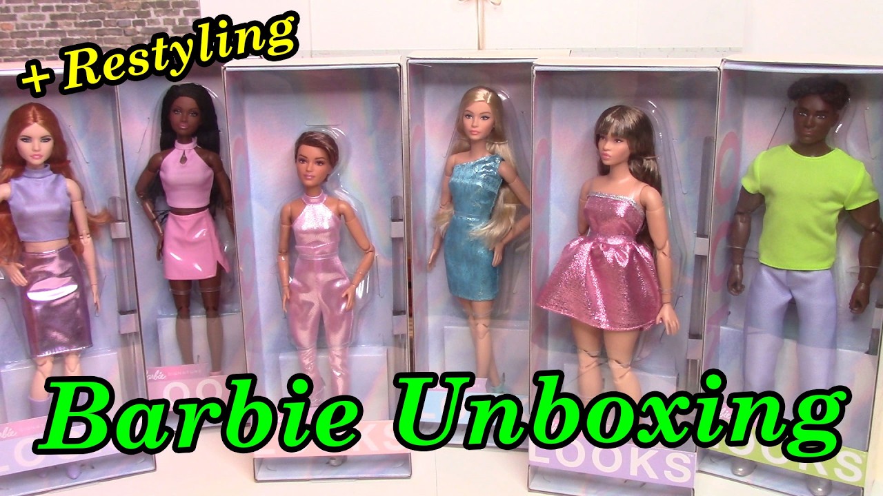 Unboxing Barbie Looks Wave 4 - How Will I Restyle? - YouTube