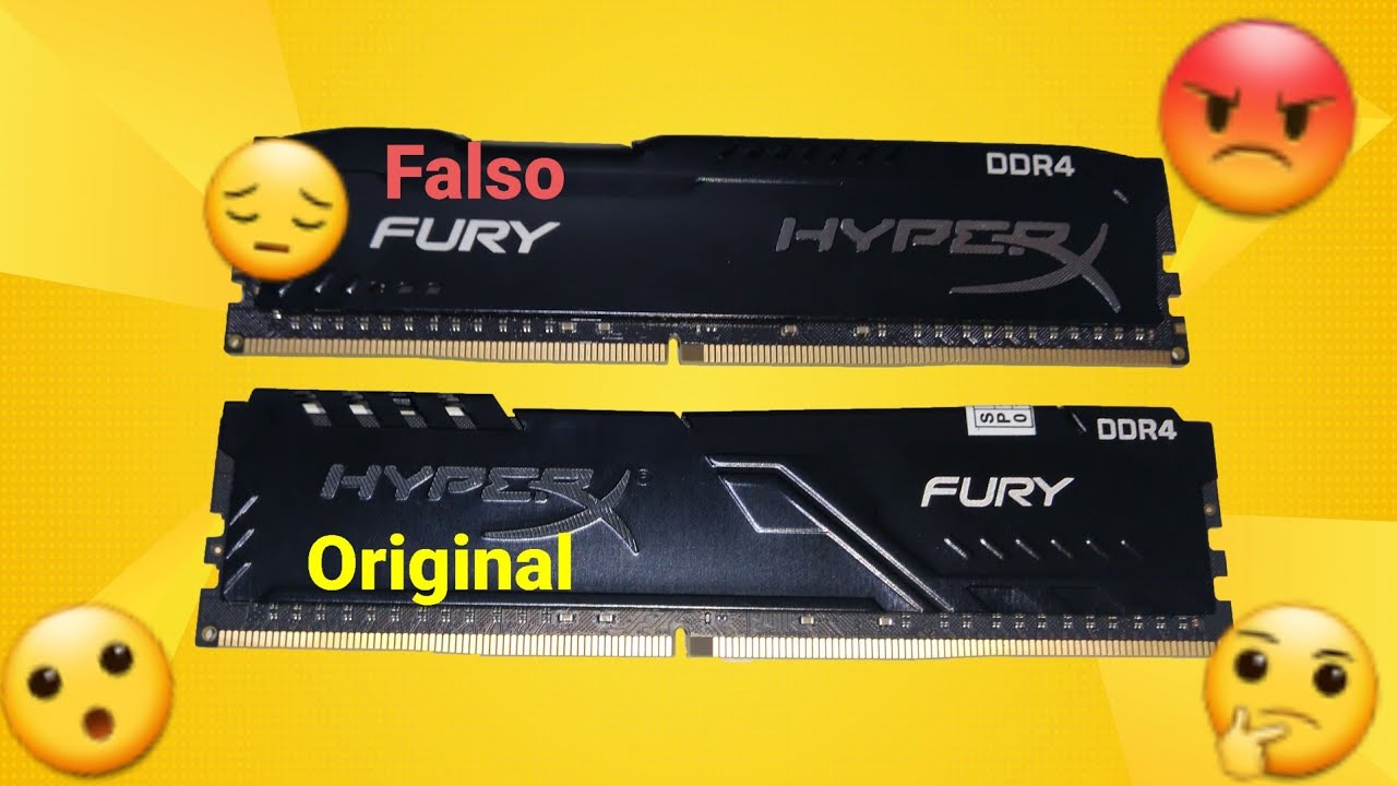 Kingston DDR4 16GB HiperX Fury Original vs Falsificado - YouTube