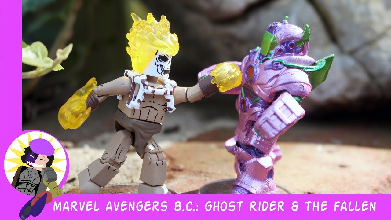 Minimates Marvel Avengers B.C. Ghost Rider and Fallen Review - YouTube
