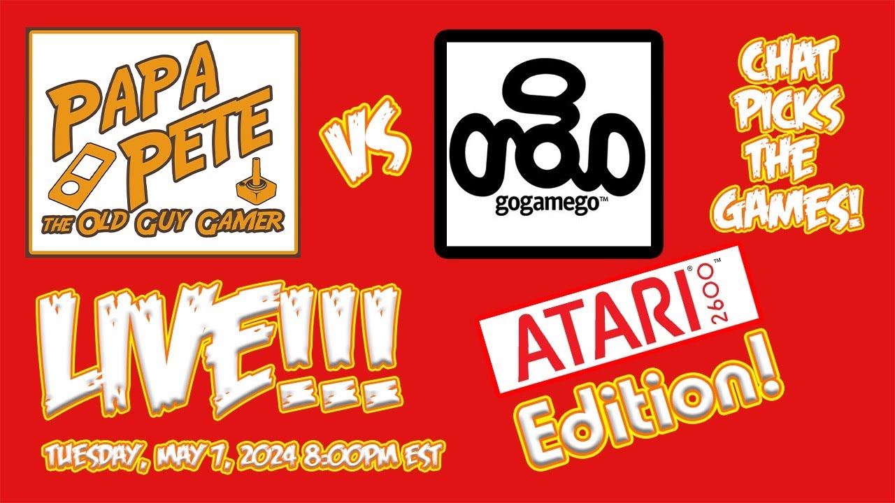 Papa Pete Vs GoGame Go LIVE!!! - Atari 2600 Edition - Papa Pete's Old ...