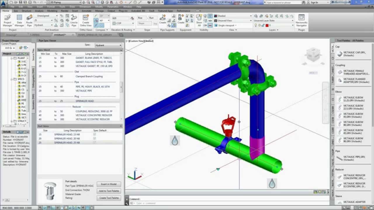 AutoCAD Plant3D - Clamped On Branch Connection BT - YouTube