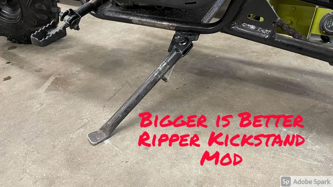 Bigger is Better - Ripper Mini Bike Kickstand Mod - YouTube