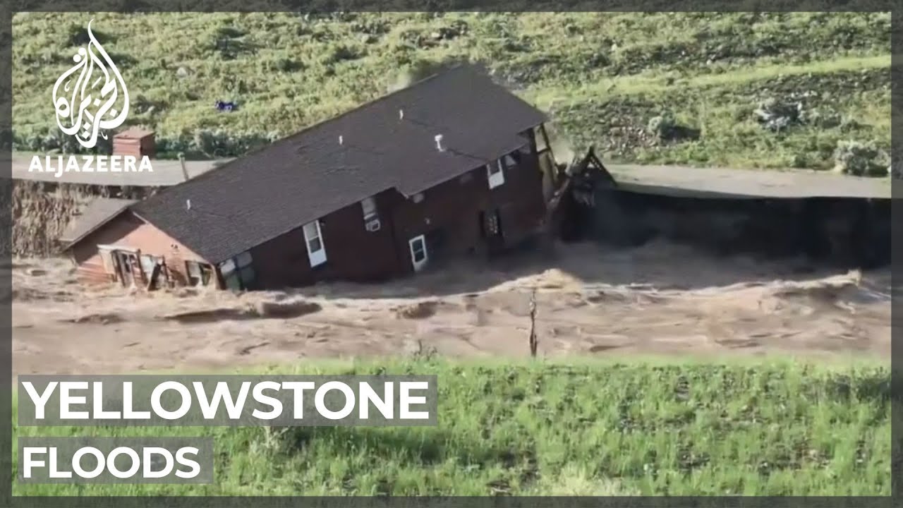 Floods force first Yellowstone National Park closure in decades - YouTube