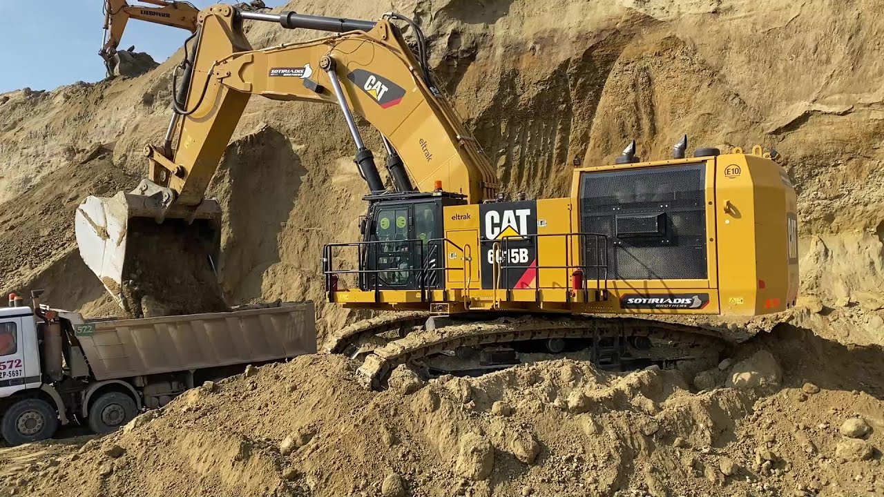 Caterpillar 6015B Excavator Loading Trucks With Two Passes - Sotiriadis ...