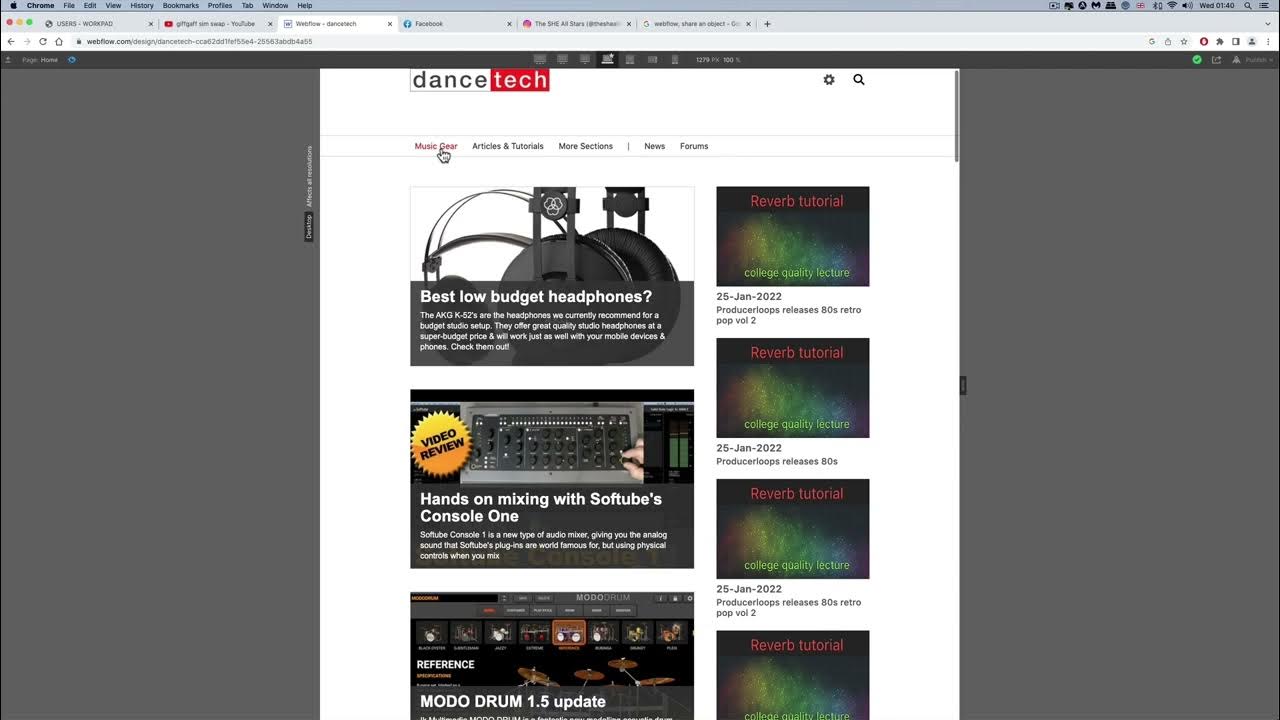 How to make a drop-down tab menu in Webflow - YouTube
