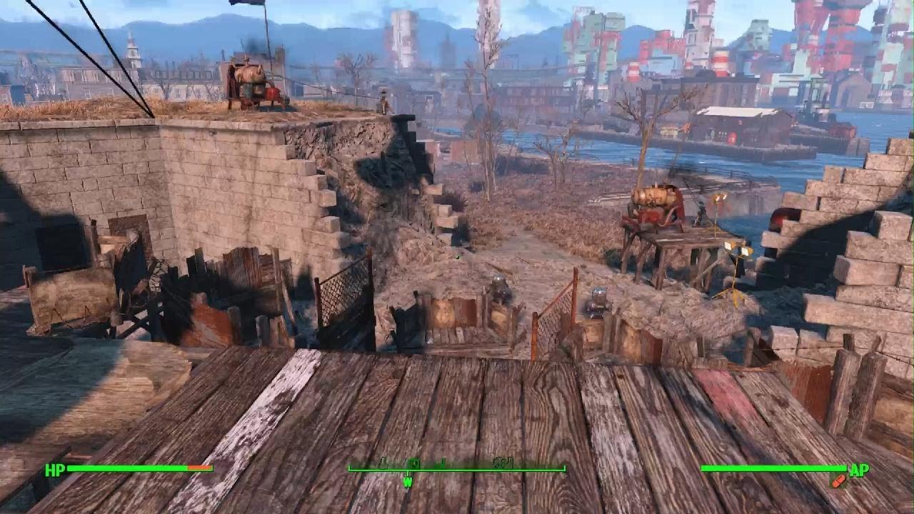 Fallout4 castle fort build artillery and defense - YouTube