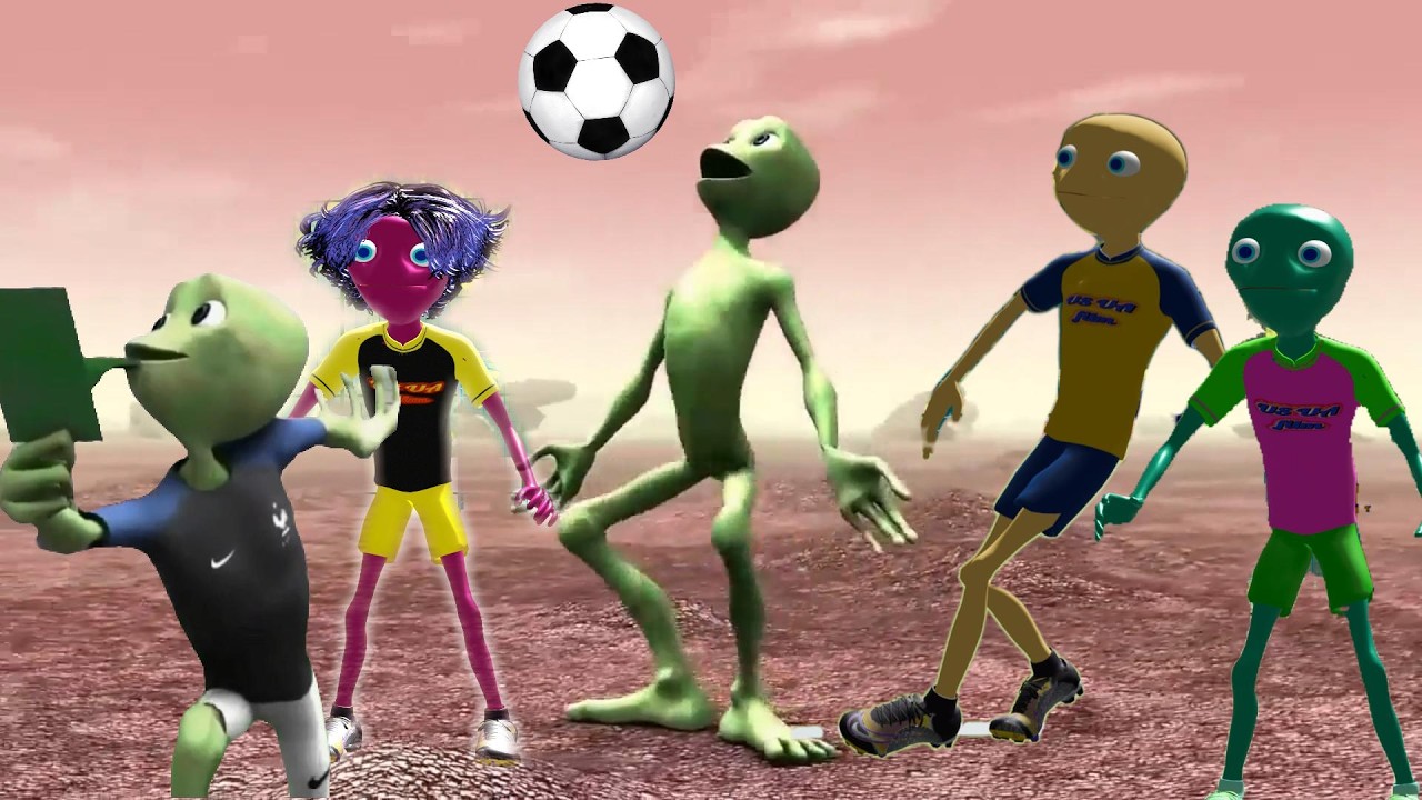 We Went to Outer Space for the Alien Dance Soccer Challenge - YouTube