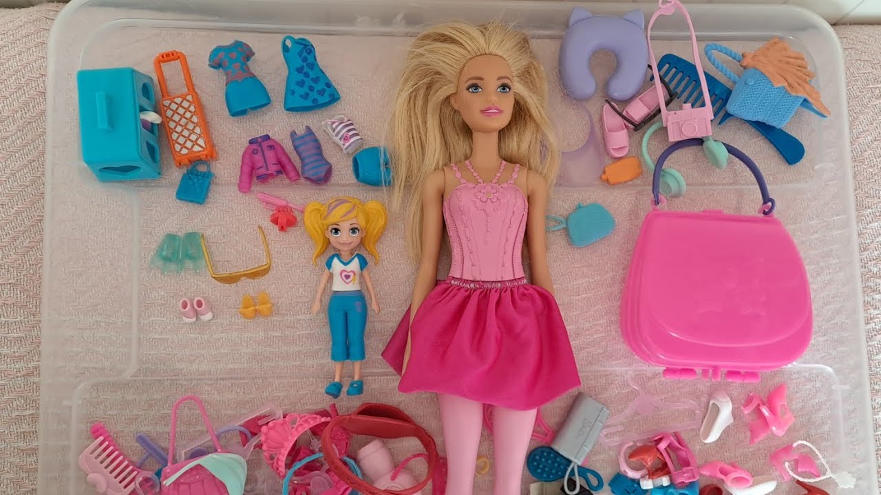 Barbie ve kızı polly pocket tatil valizi hazırlıyor🎒🩱🩴Marmarise tatile ...