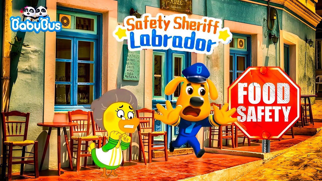 Don't Eat Dirty Food | Food Safety | Safety Cartoon | Sheriff labrador ...