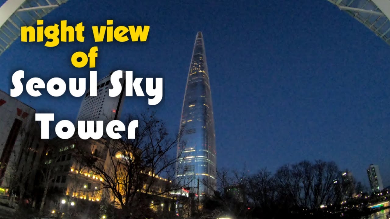 night view of Seoul Sky Tower - YouTube