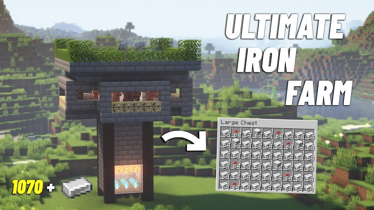 HOW TO MAKE A BIGEST IRON FARM IN MINECRAFT 300+ IRON /HOUR - YouTube