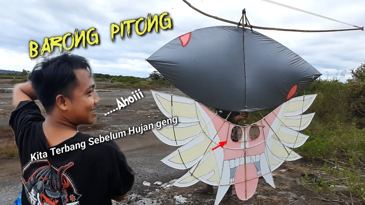 test Layangan Barong unik gapangan Khas Banyuwangi || Matanya Belum ada ...