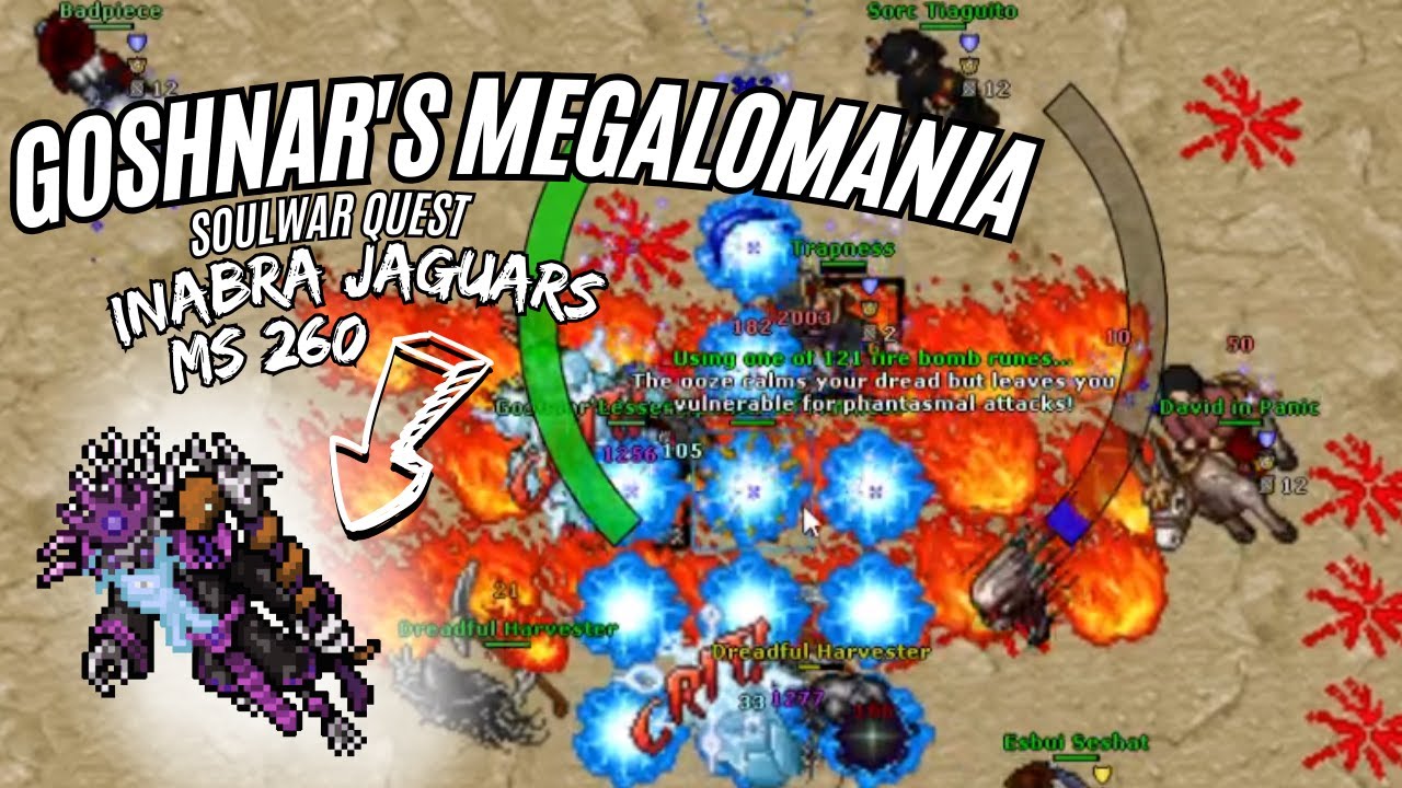 TIBIA - GOSHNAR'S MEGALOMANIA - SOULWAR FINAL BOSS INABRA JAGUARS - MS ...