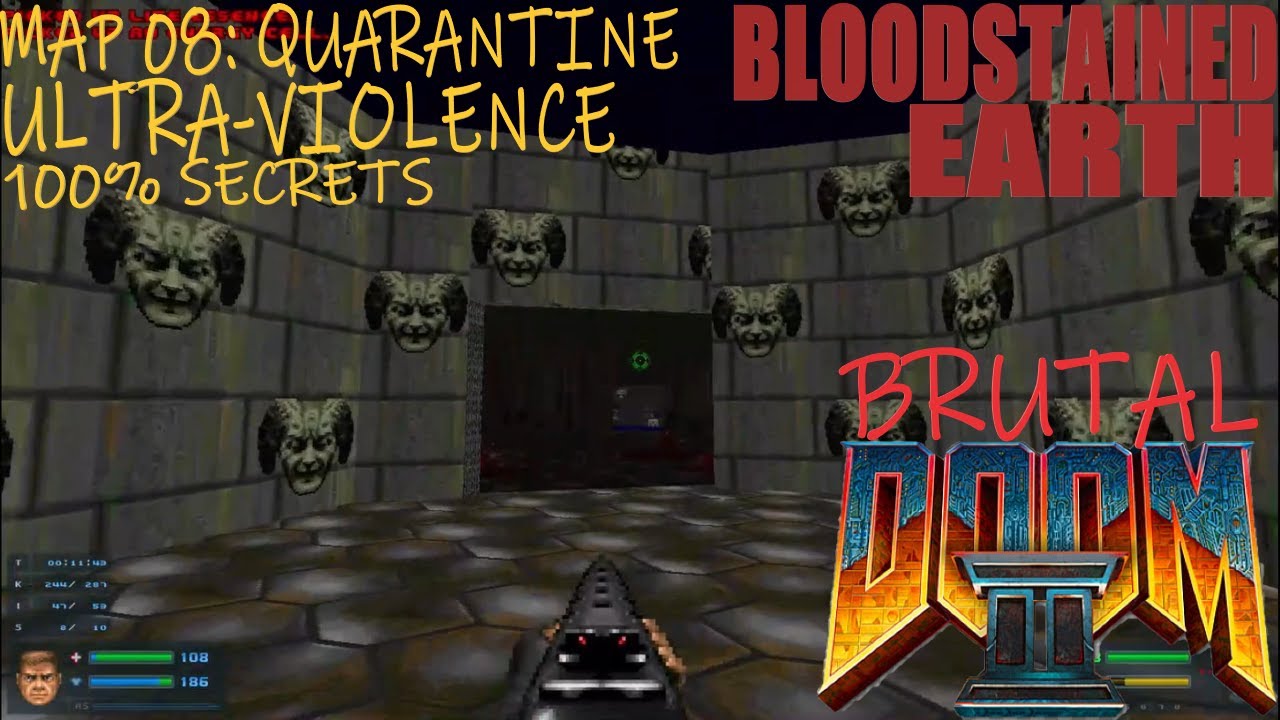 Brutal Doom II: Bloodstained Earth 100% Secrets (MAP 08: Quarantine ...