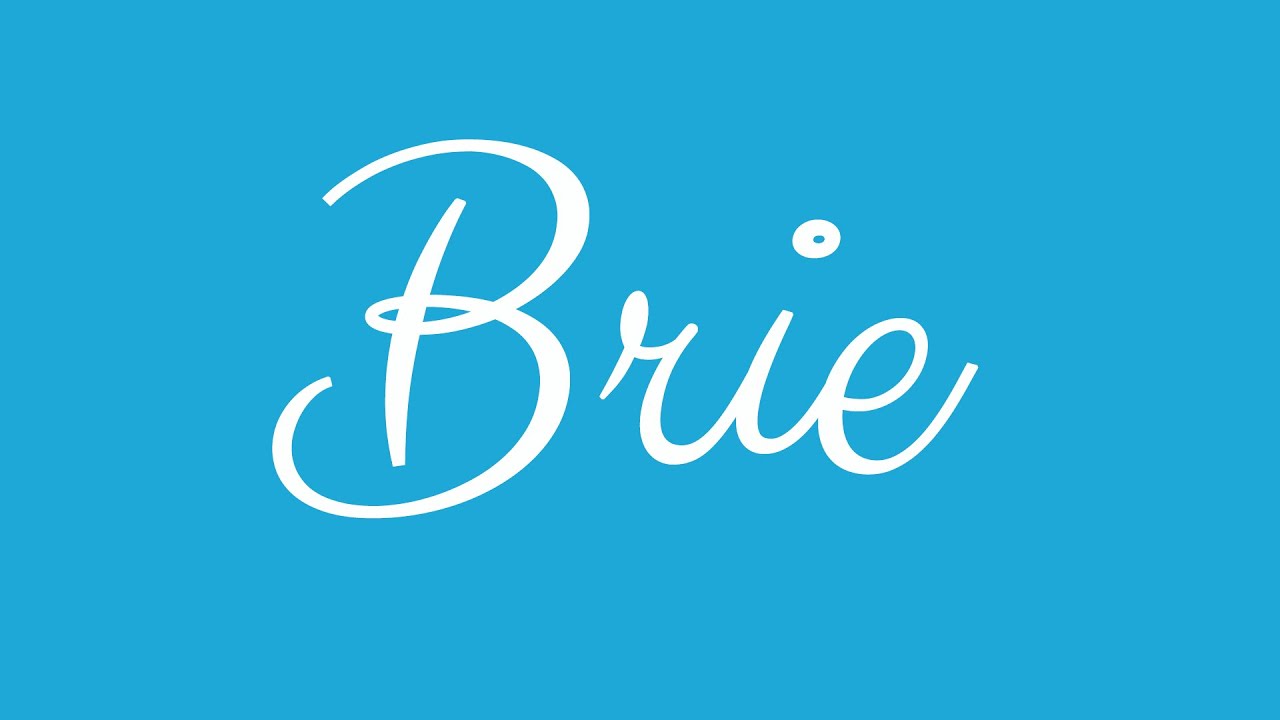 Learn how to Sign the Name Brie Stylishly in Cursive Writing - YouTube