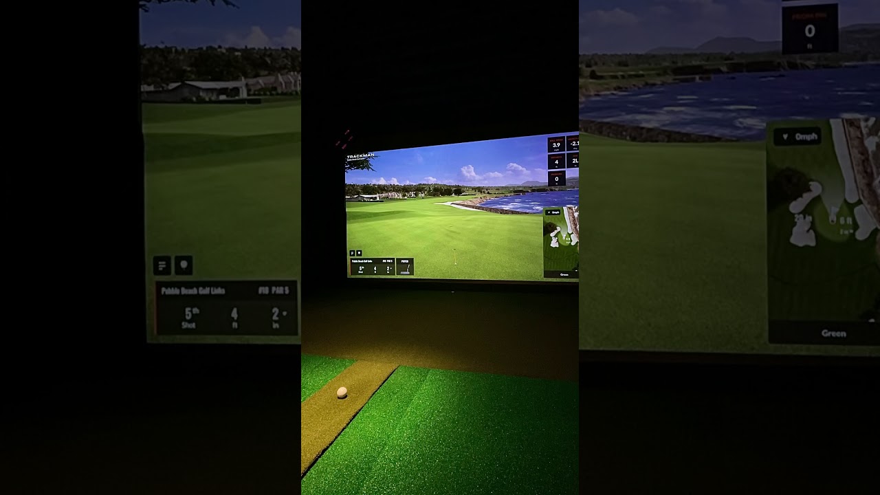 Trackman 4 Putting - 4ft putts in our Golf Simulator! (Pebble Beach) # ...
