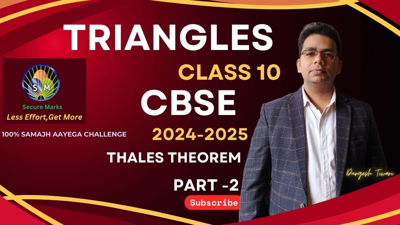 Triangles Class 10 Thales Theorem | BPT | CBSE New NCERT Chapter 6 Part ...