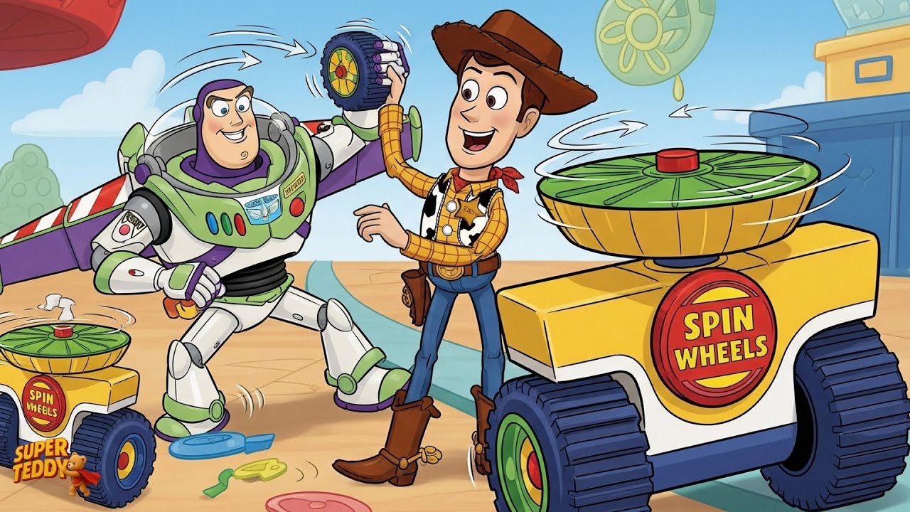 Toy Story Spin Wheels Fun! - Super teddy ST - YouTube