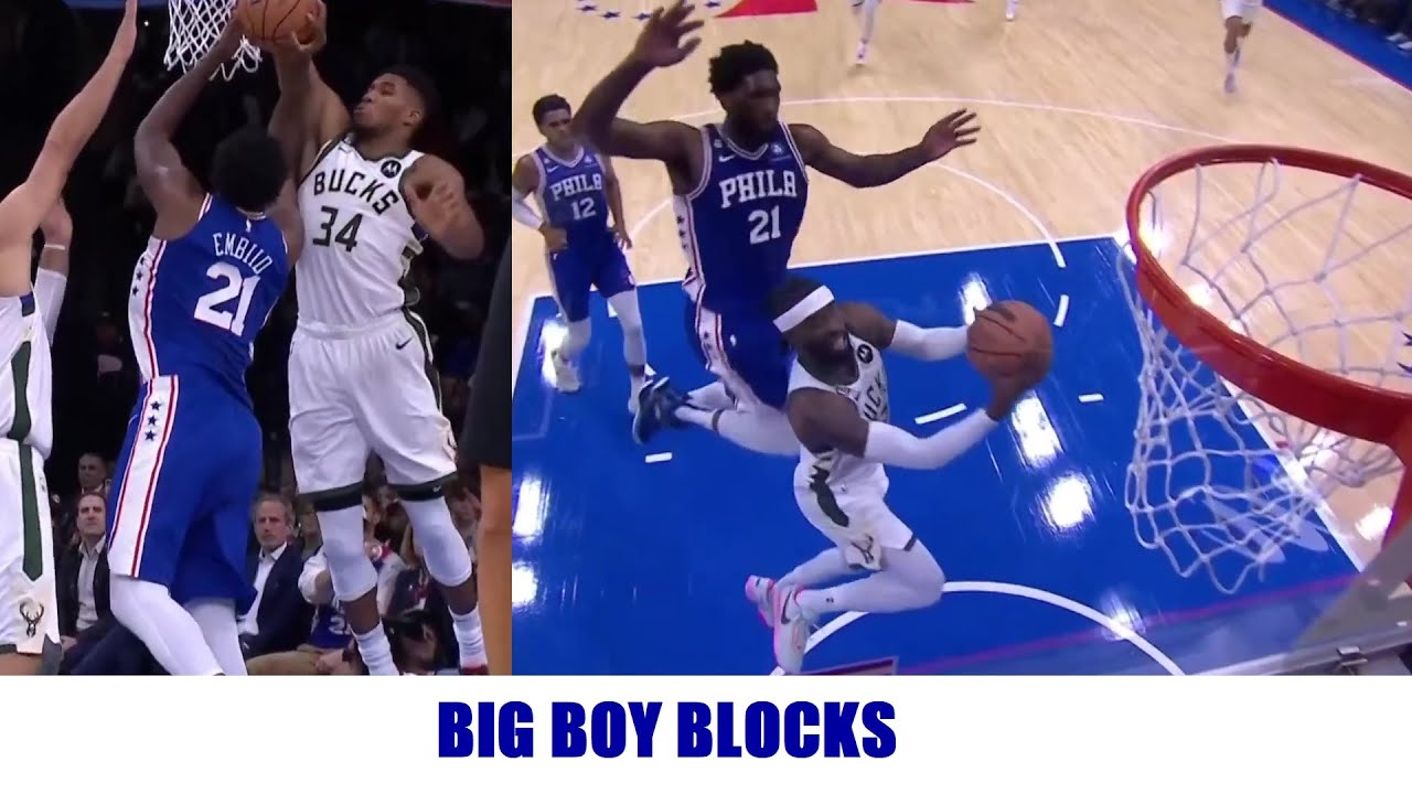 Giannis Embiid Monster Blocks! - YouTube