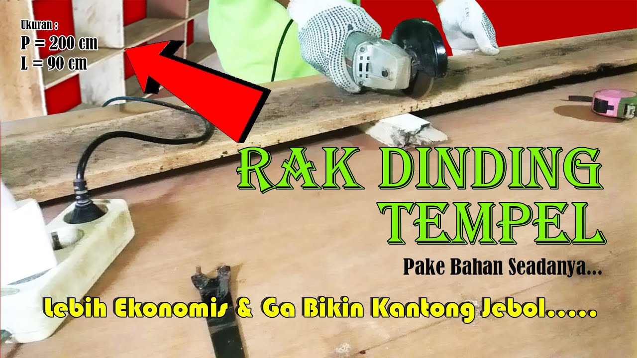 Bikin Sendiri Rak Dinding Tempel Dari Kayu Papan Cor... LEBIH MURAH ‼️ ...