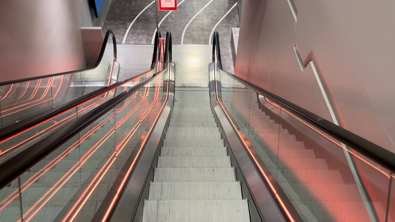 Helsinki, Finland. 2x Kone escalator ride at Stadium store, Forum ...