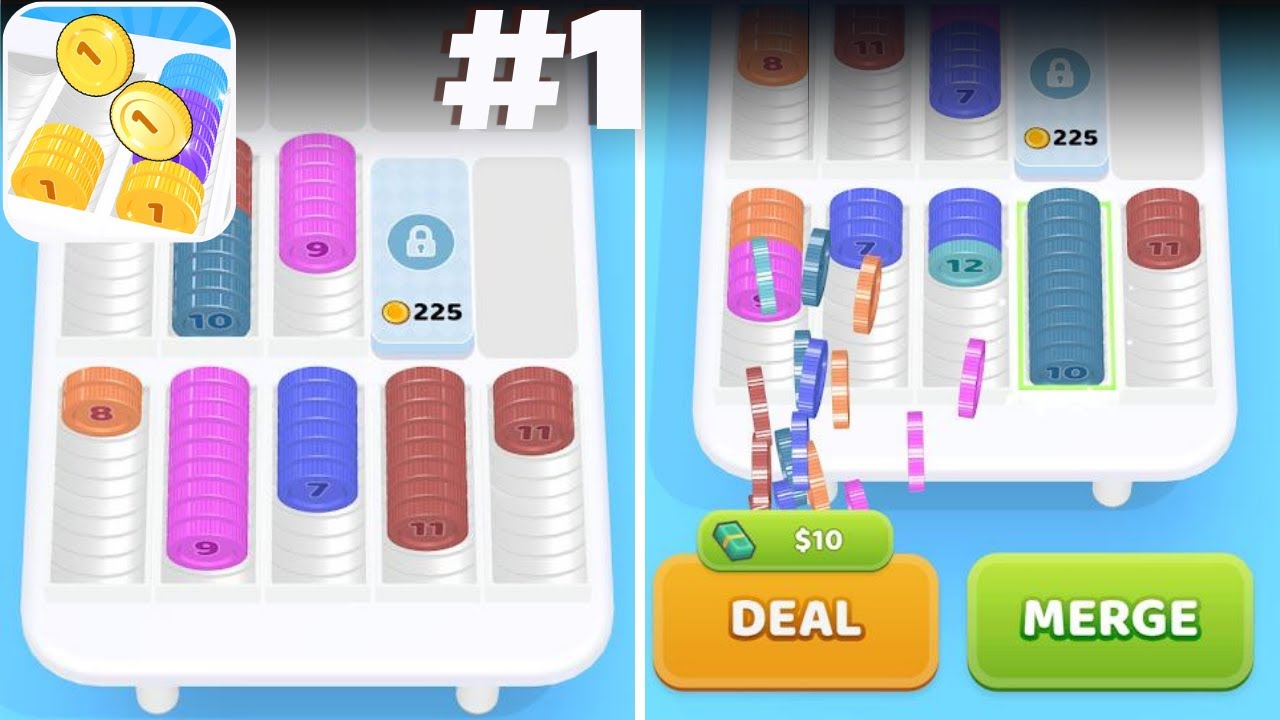 Coin Sort New Release - Hyper Casual - Gameplay Walkthrough (iOS ...