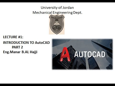 INTRODUCTION TO AutoCAD PART2 - YouTube
