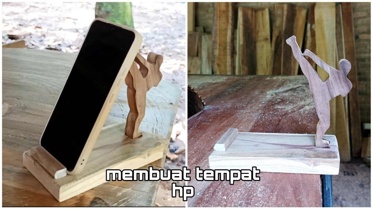membuat tempat hp, scroll Saw project - YouTube