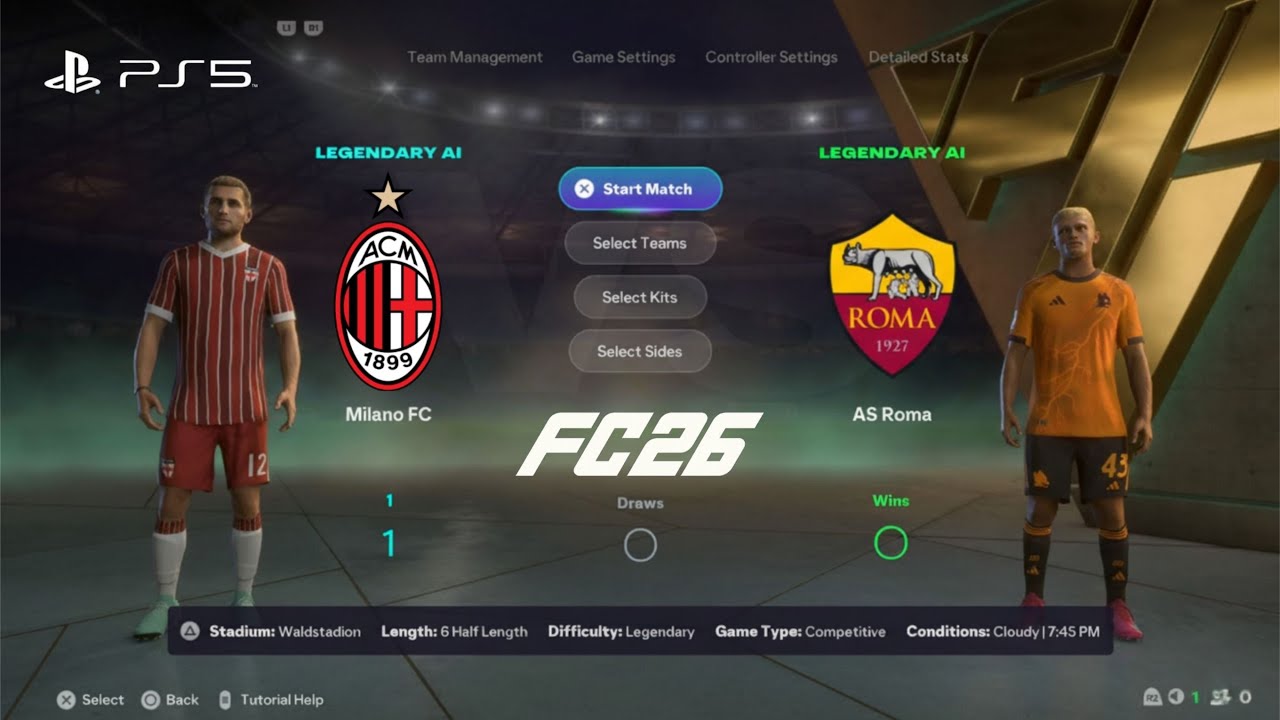 AC Milan vs AS Roma | Serie A Matchweek 10 | FC 26 Gameplay - YouTube