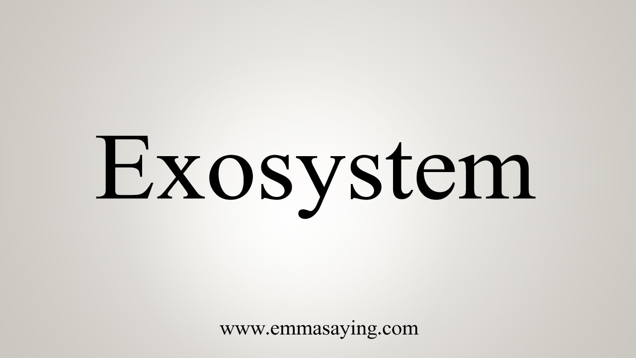 How To Say Exosystem - YouTube