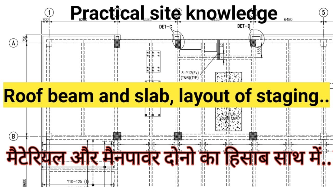 how to do calculation of staging quantity and layout for slab beam ...