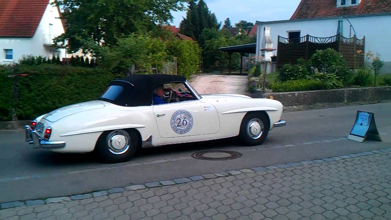 Mercedes Benz 180 sl Oldtimer Rallye Ulm- Budapest 2012 - YouTube