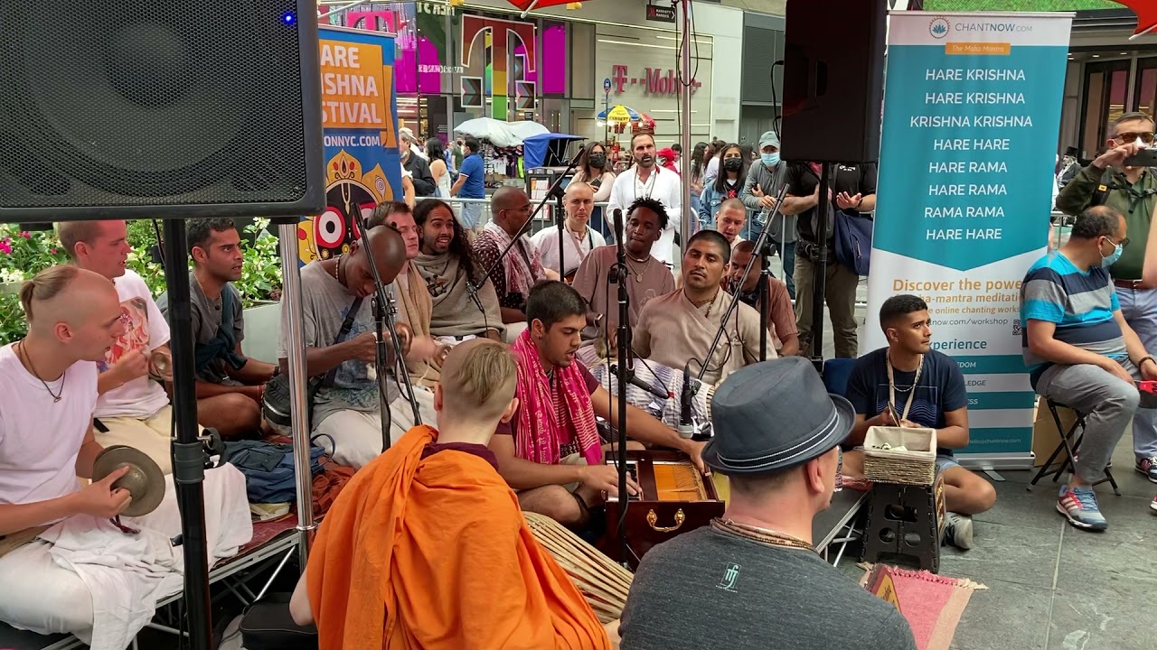 New York Harinam Times Square 2021 Festival of India - YouTube