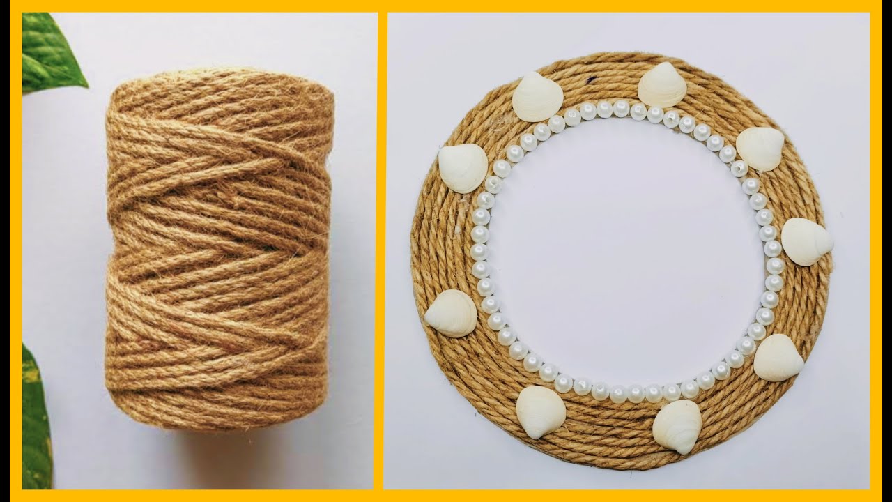 Jute rope craft ideas wall hanging | Jute craft ideas | wall decoration ...