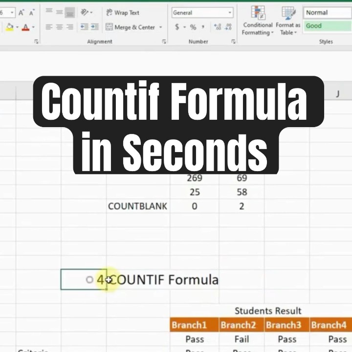 Countif Formula in Excel - Excel Basic Formula - YouTube