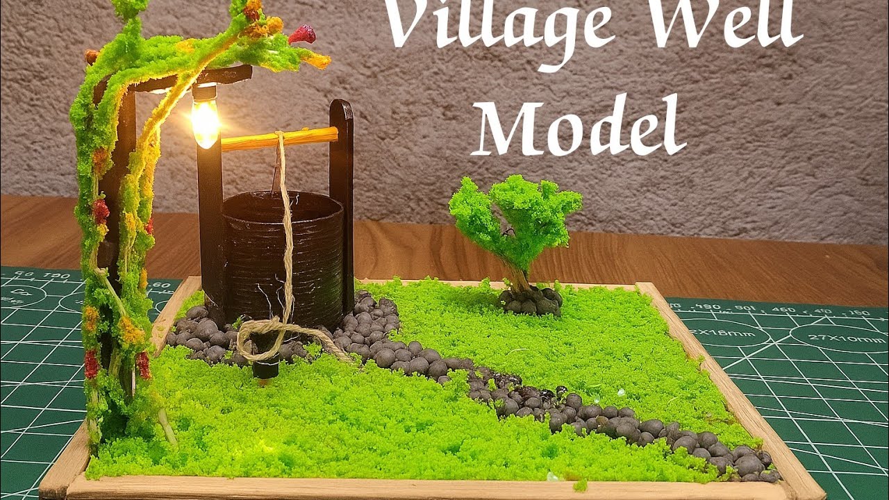 Miniature village well model । DIY Craft #DIY #miniature #Craft - YouTube