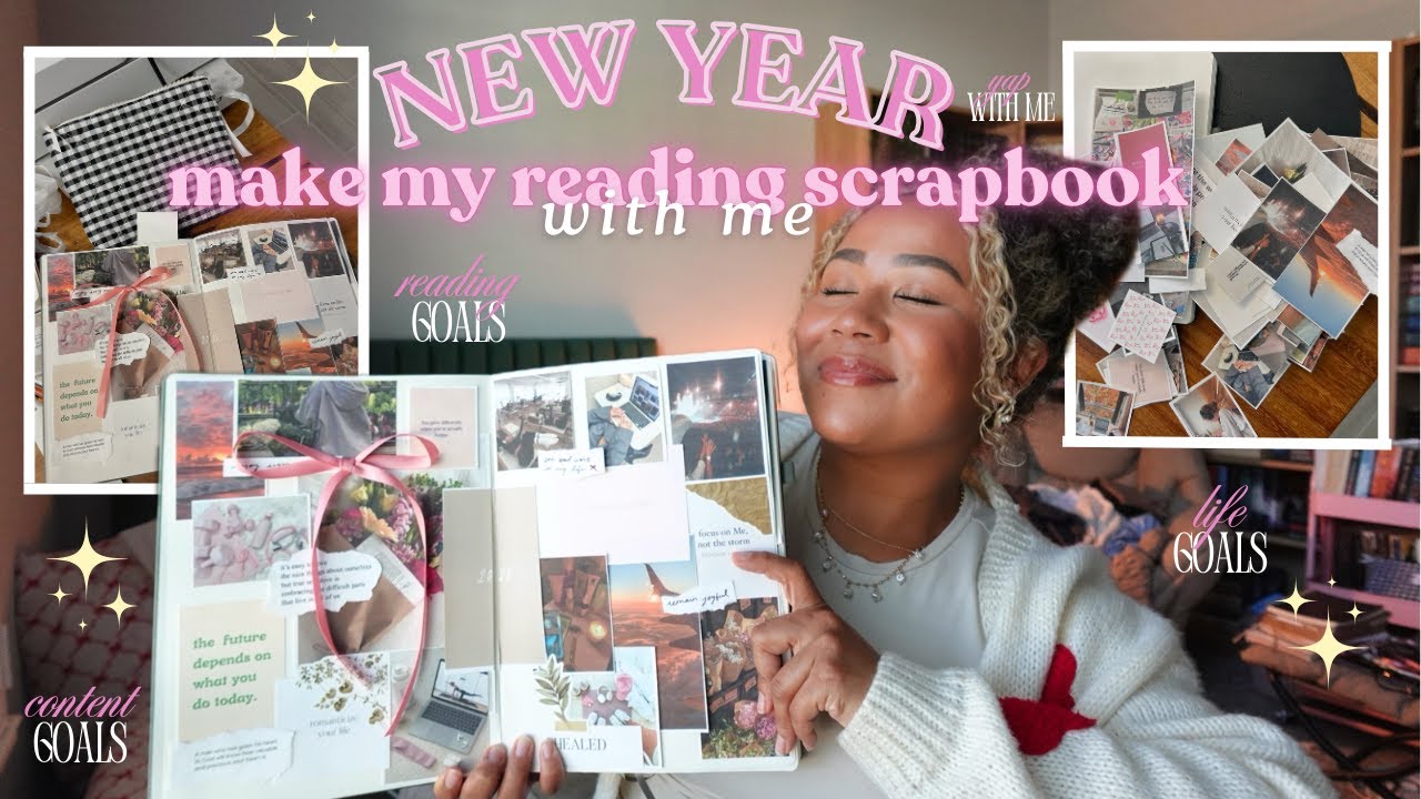 Make A Bookish Scrapbook With Me💐[book goals, content goals, life goals ...