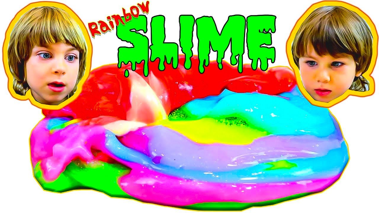 RAINBOW SLIME - 🖐️ 😁 👀 💋 (How to a Slime) - YouTube
