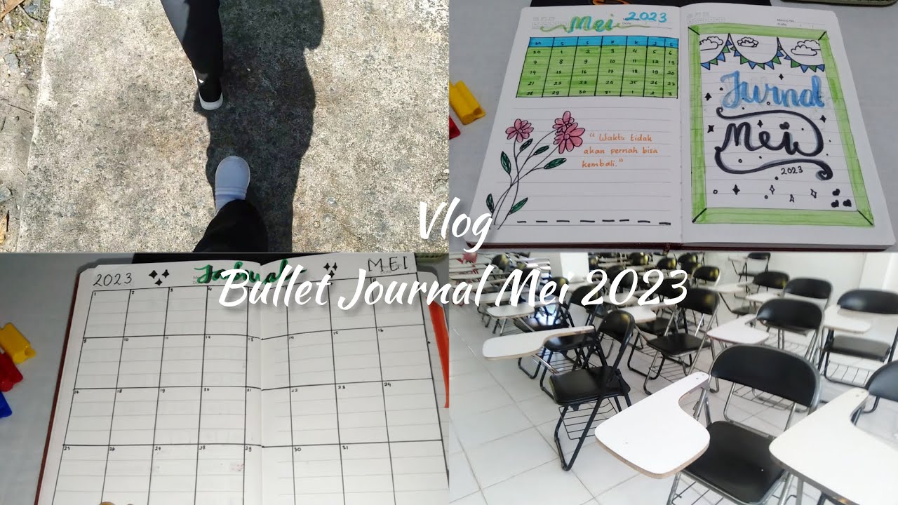 Cara membuat Bullet Journal bulan Mei 2023 + Kuliah ☘️ - YouTube