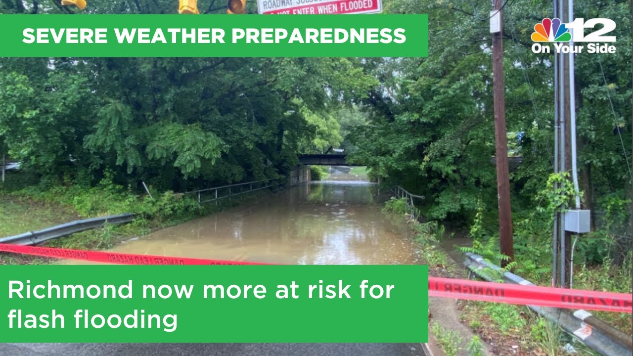 Richmond now more at risk for flash flooding - YouTube