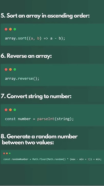 20 Best Javascript Snippets - YouTube