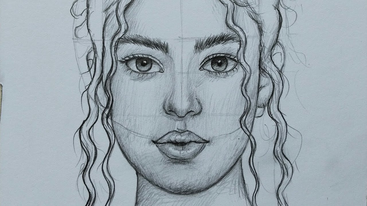 How to Draw a girl's face details for beginners - YouTube