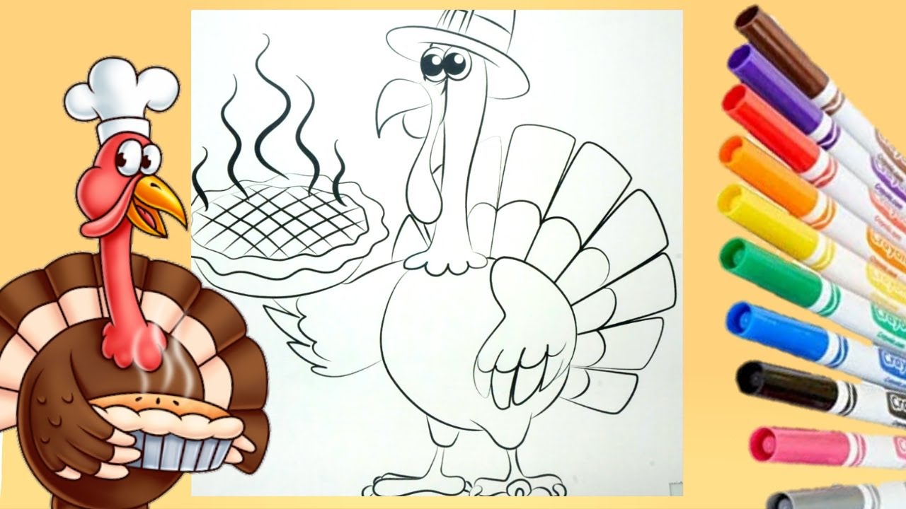 How to color a turkey picture - YouTube