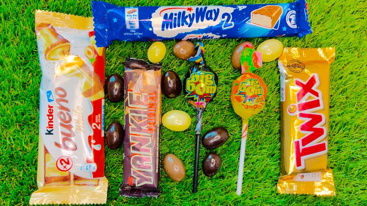 Rare Huge rainbow lollipops Candy Unboxing and gummy chocolates cutting ...
