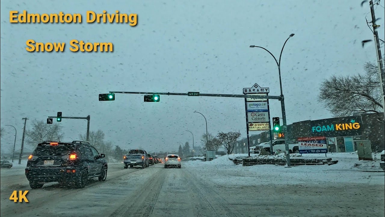 Driving - Snow Storm in Edmonton, AB, 🇨🇦 - YouTube