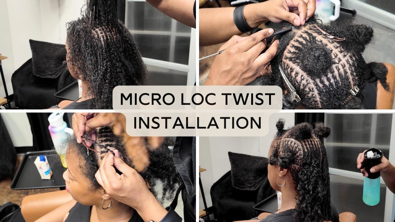 Micro Loc Twist Installation | Micro Twist | 3b/3c Hair - YouTube