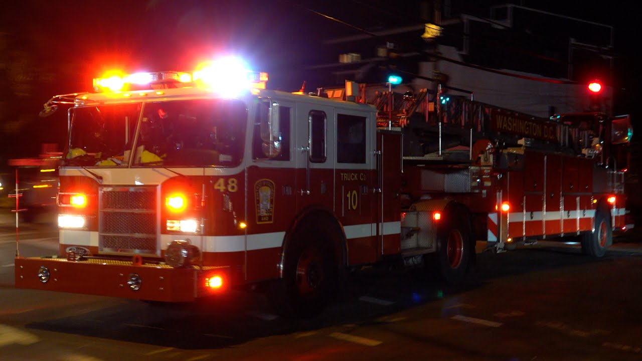 DCFD Truck 10 Responding - YouTube